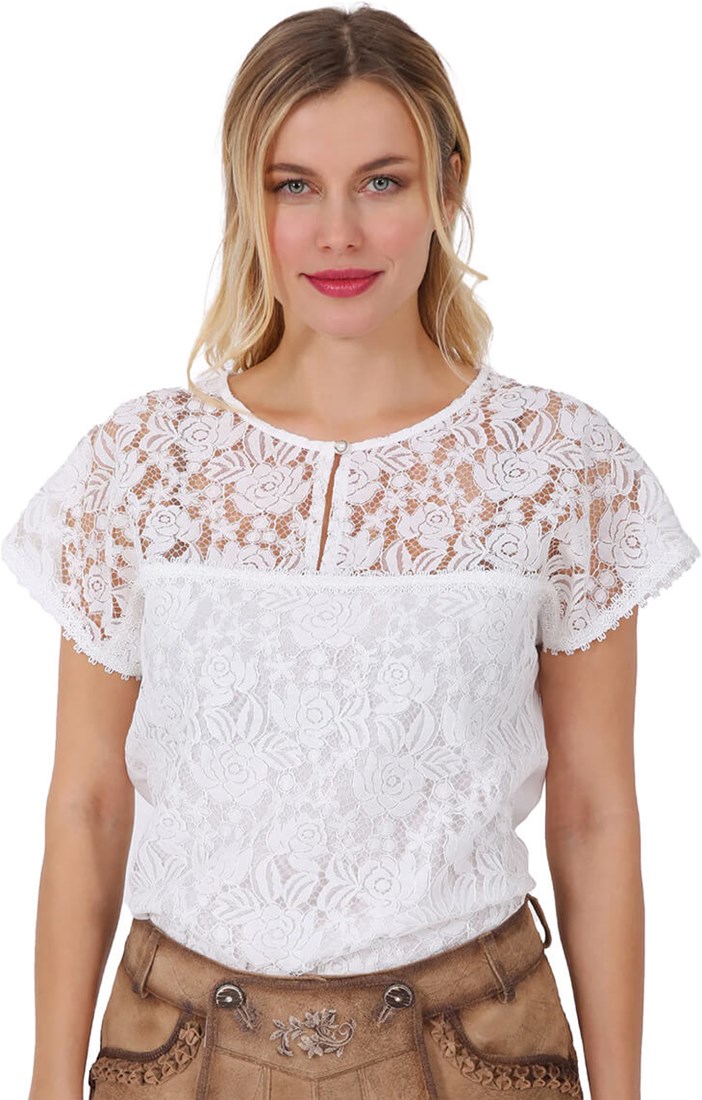 Camille Trachten Blouse Ecru Kopen? | Tirolerland.nl